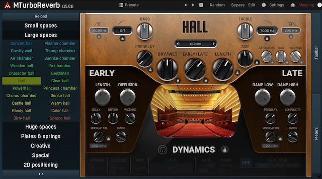 リバーブに求められる機能をぎっしり詰め込みつつも使いやすくまとめたプラグイン！MeldaProduction【MTurboReverb ...